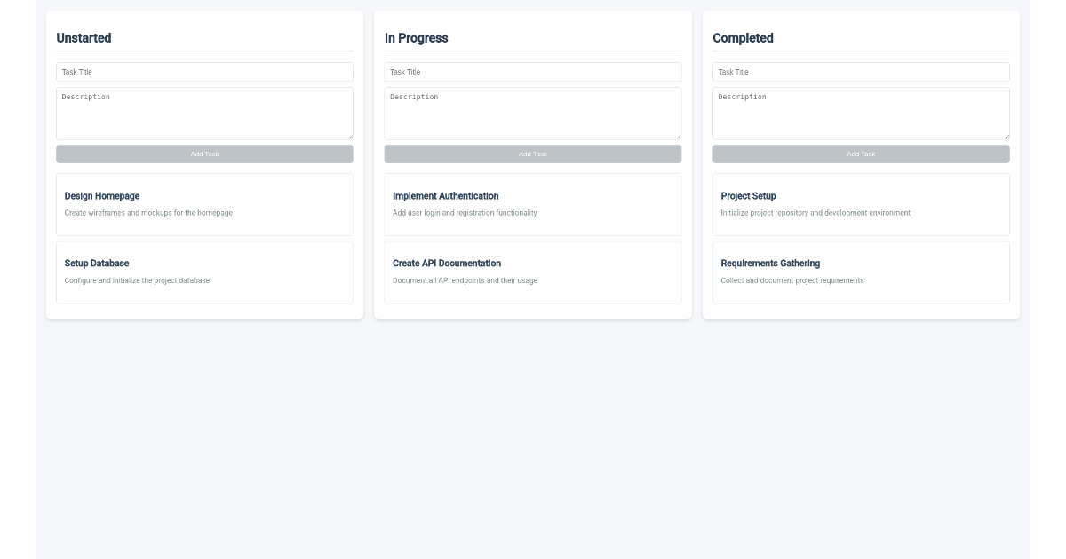 Project Management Dashboard - Free Angular, Css Component