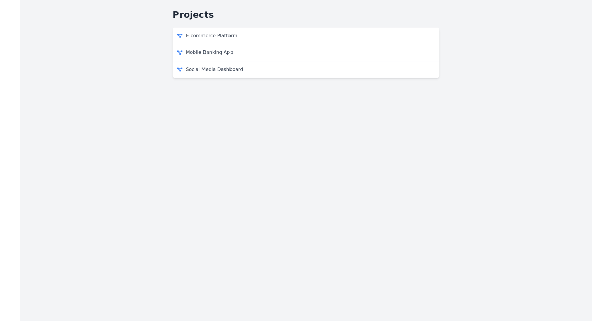React Clickable Project Name Component with Tailwind