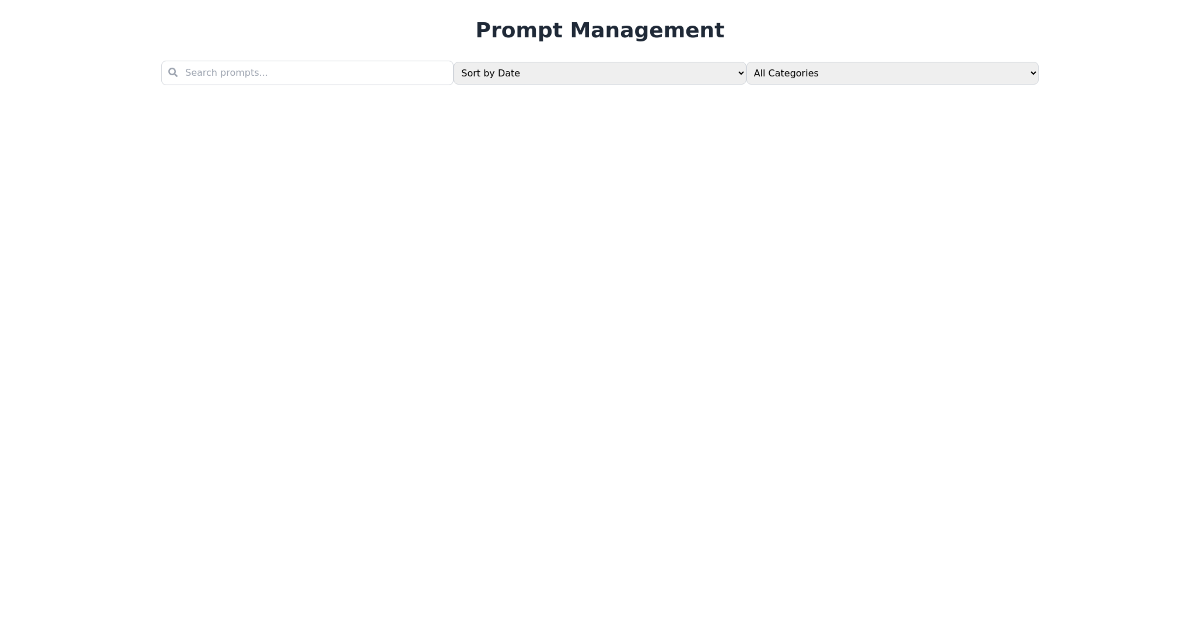 Prompt Management - Free React, Tailwind Component