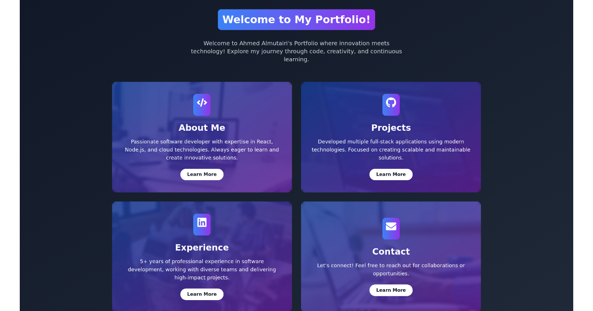 Portfolio Layout - Free React, Tailwind Component