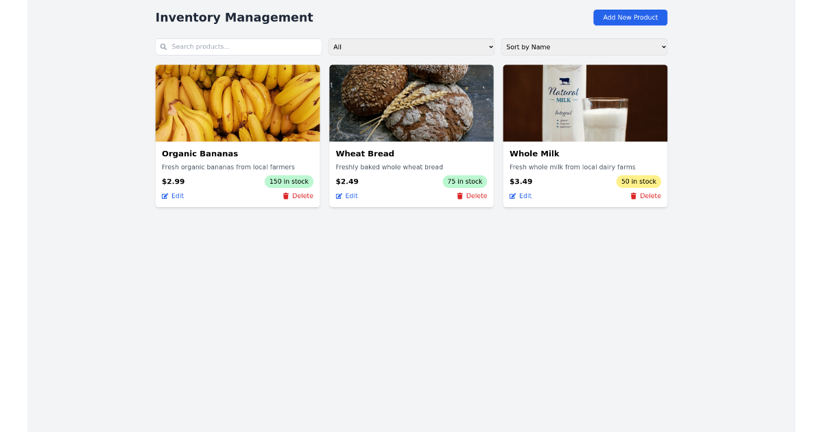 Inventory Management - Free React, Tailwind Component
