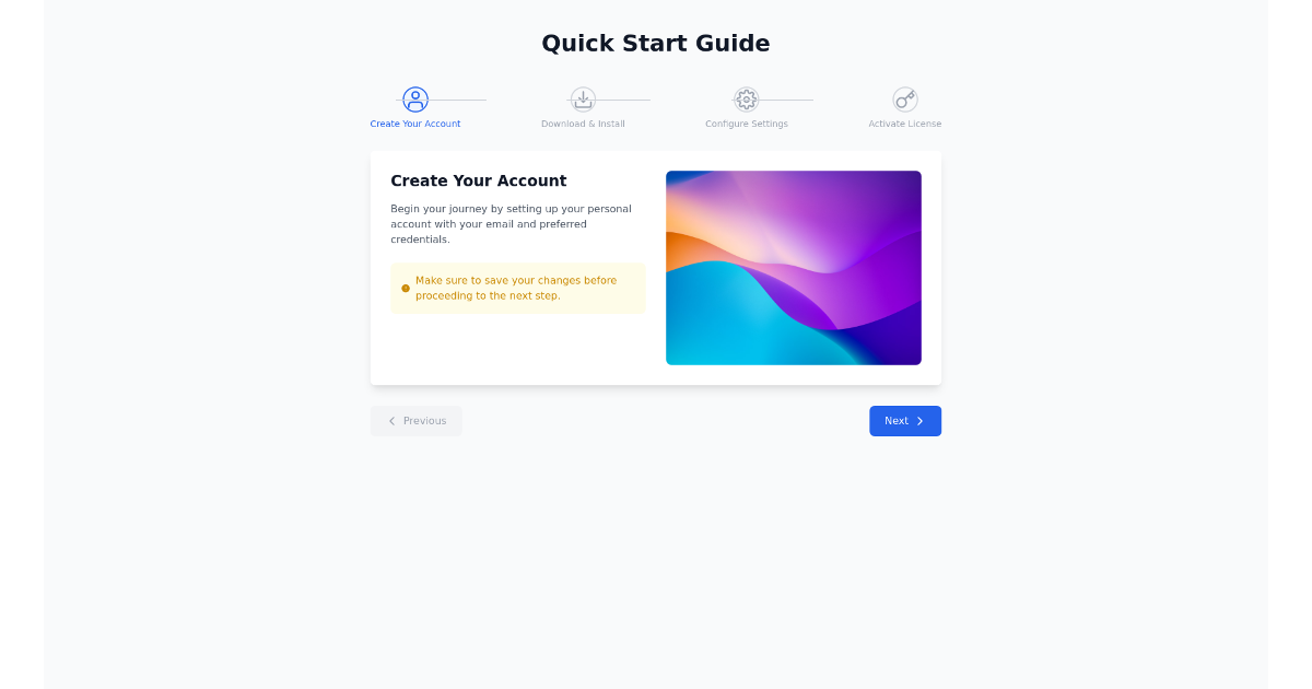 Quick Start Guide - Free React, Tailwind Component