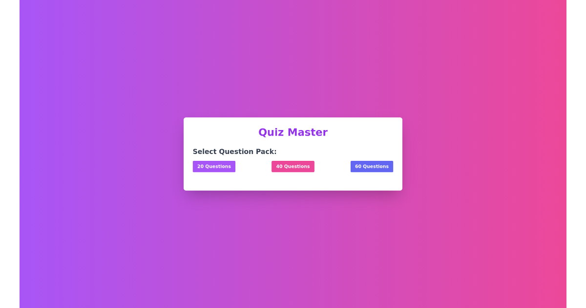 Interactive Quiz Application - Free Html, Tailwind Component