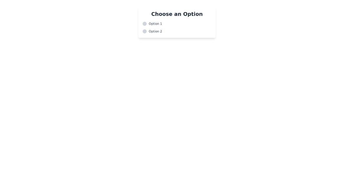 Radio Button Component - Free React, Tailwind Component