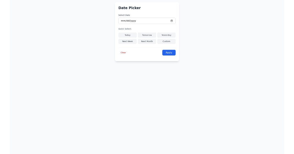 Date Range Picker - Free Html, Tailwind Component