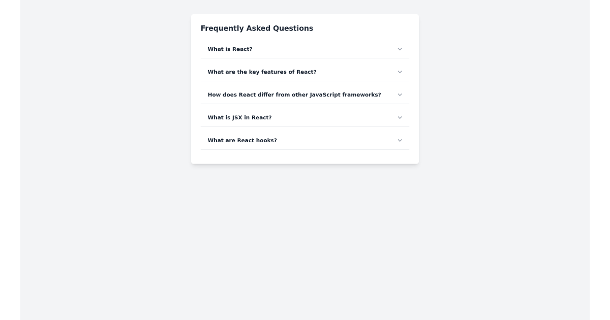 Accordion Item - Free React, Tailwind Component