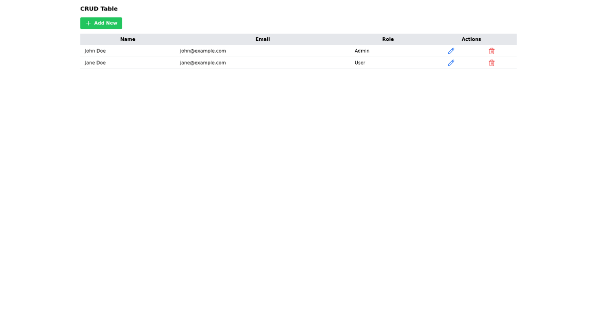 Data Table C R U D Free React Tailwind Component 1846