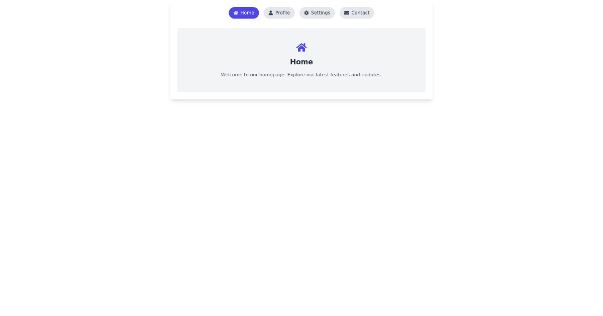 React Animated Tabs with Icons - Stylish UI Components