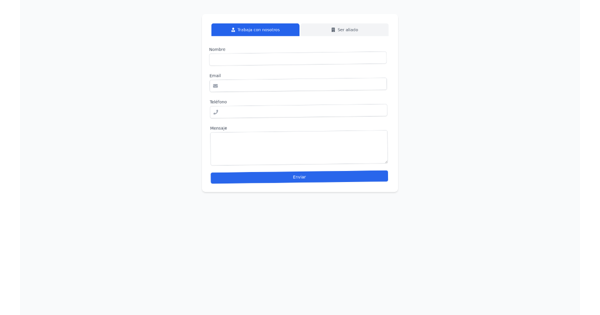 Contact Forms Tabs - Free React, Tailwind Component