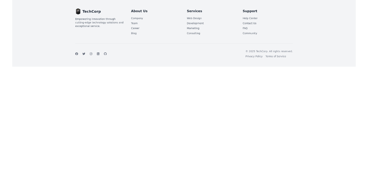 Footer - Free React, Tailwind Component