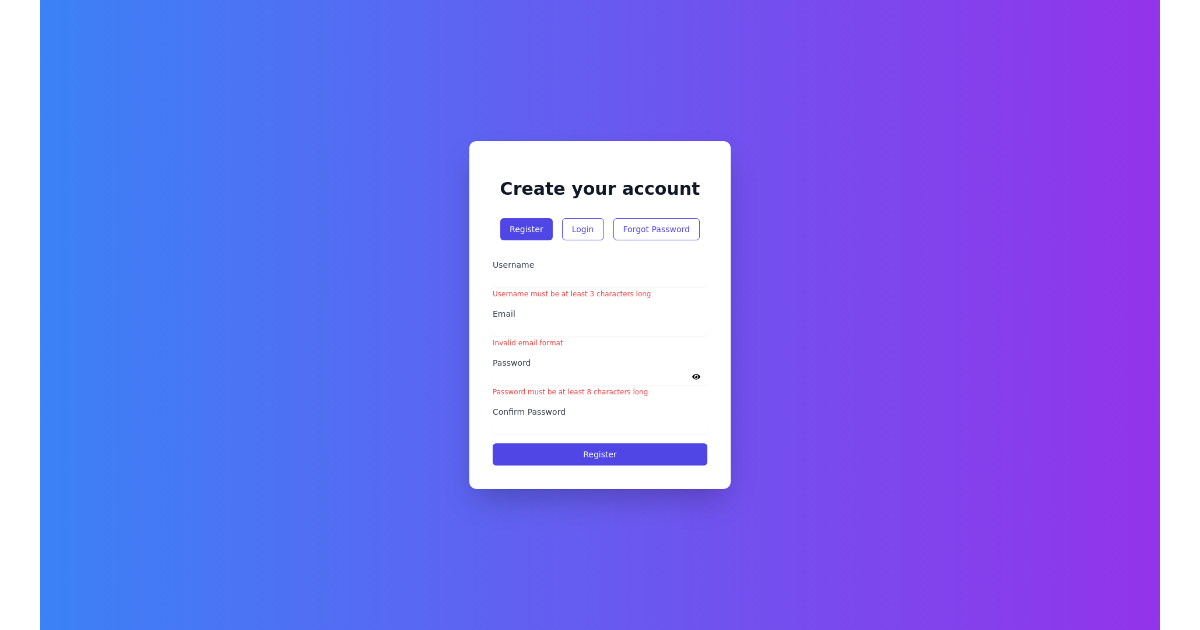 Auth Page - Free React, Tailwind Component