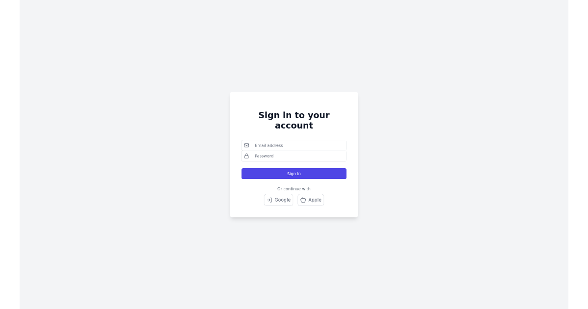 Login Page Free React Tailwind Component