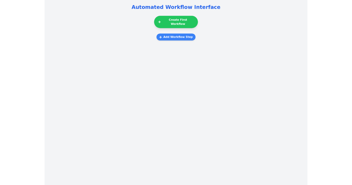 Automated Workflow Interface - Free React, Tailwind Component