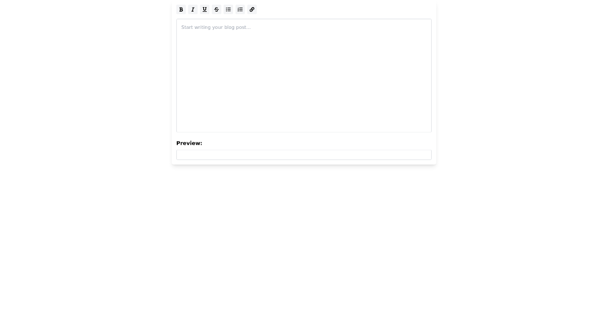 Blog Post Editor - Free React, Tailwind Component