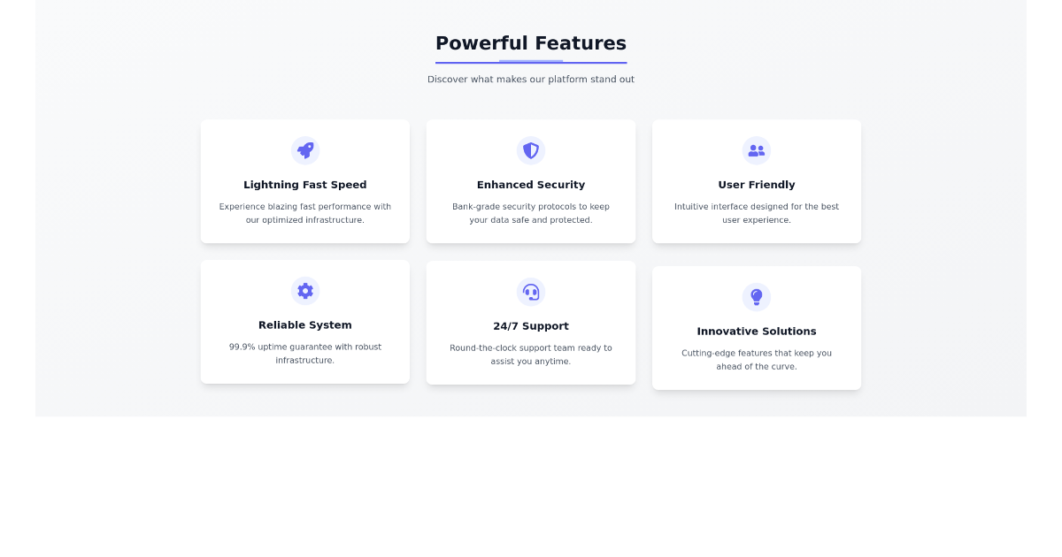 Feature Section - Free React, Tailwind Component