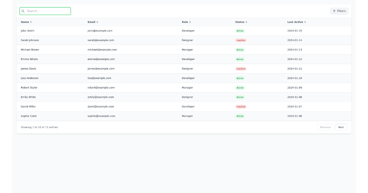 Default Component - Free React, Tailwind Component
