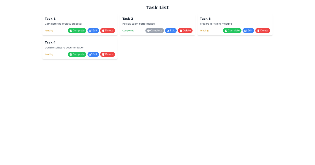 React Button List Component | Tailwind UI Library