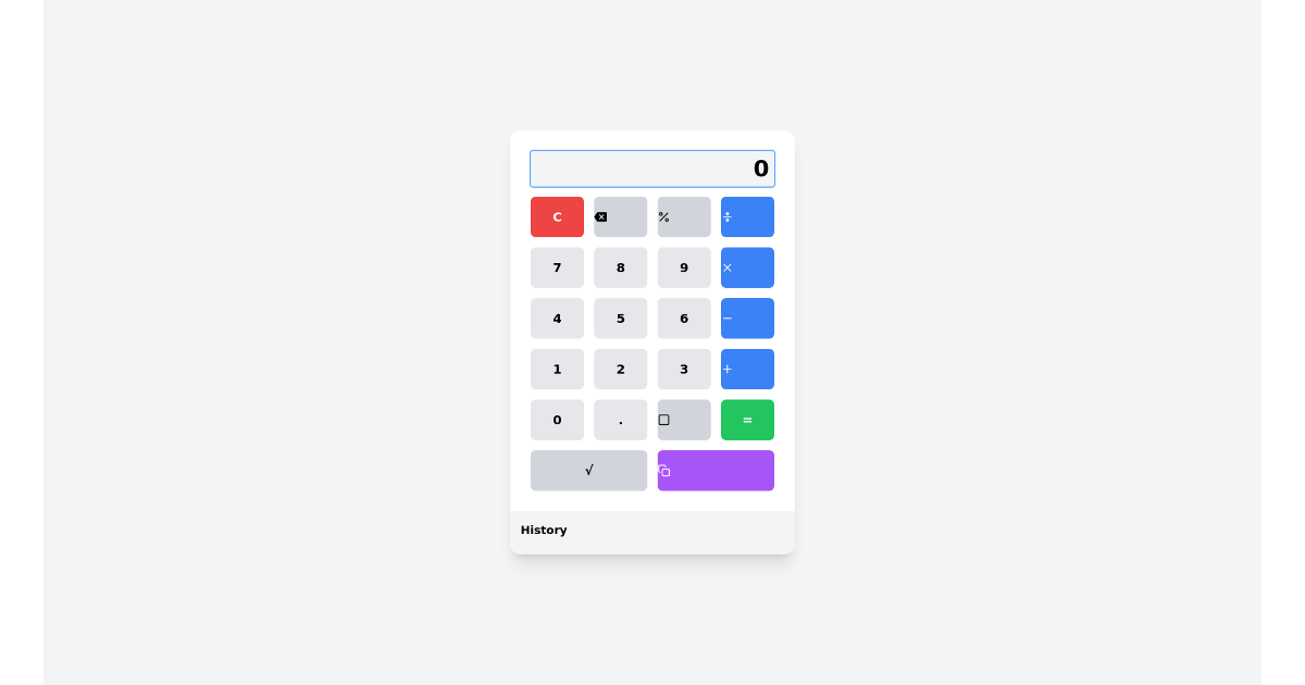Calculator - Free React, Tailwind Component