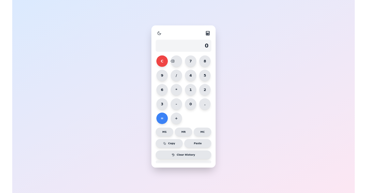 Calculator - Free React, Tailwind Component