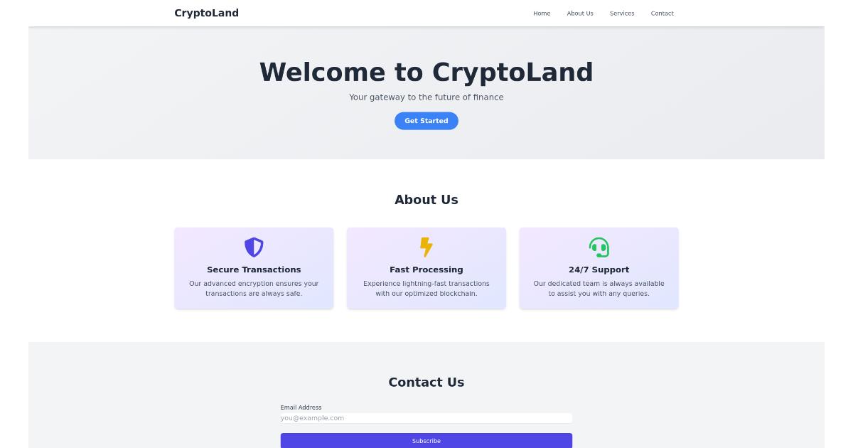 Landing Page - Free React, Tailwind Component
