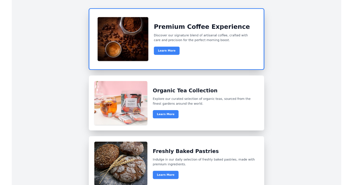 Card Display - Free React, Tailwind Component