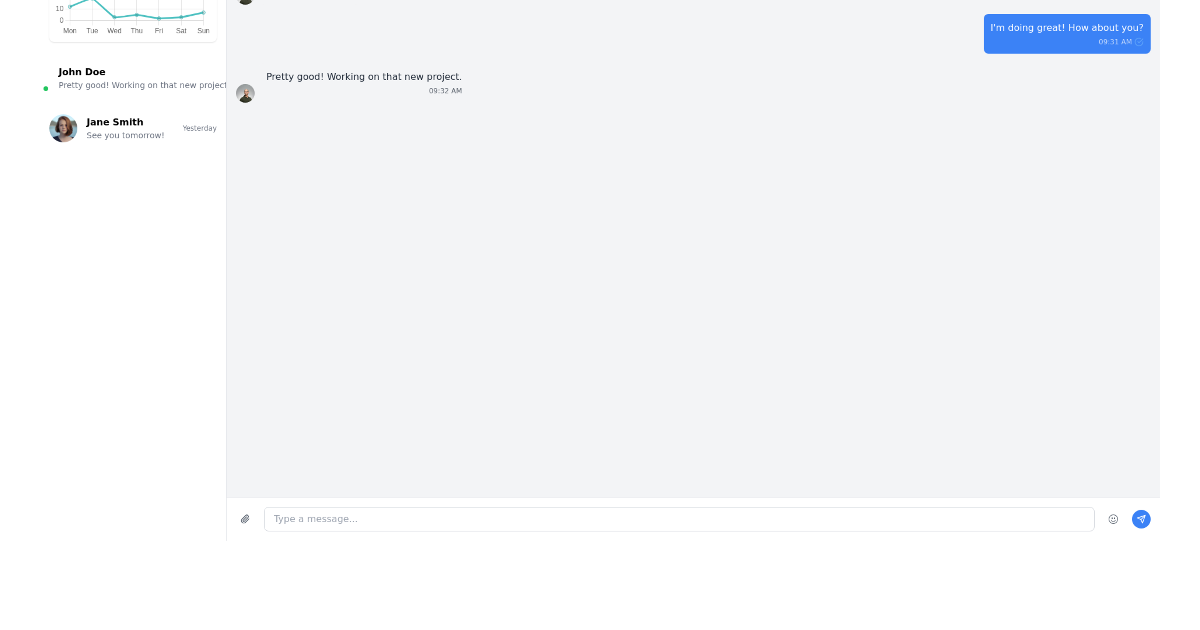 Chat Interface - Free React, Tailwind Component