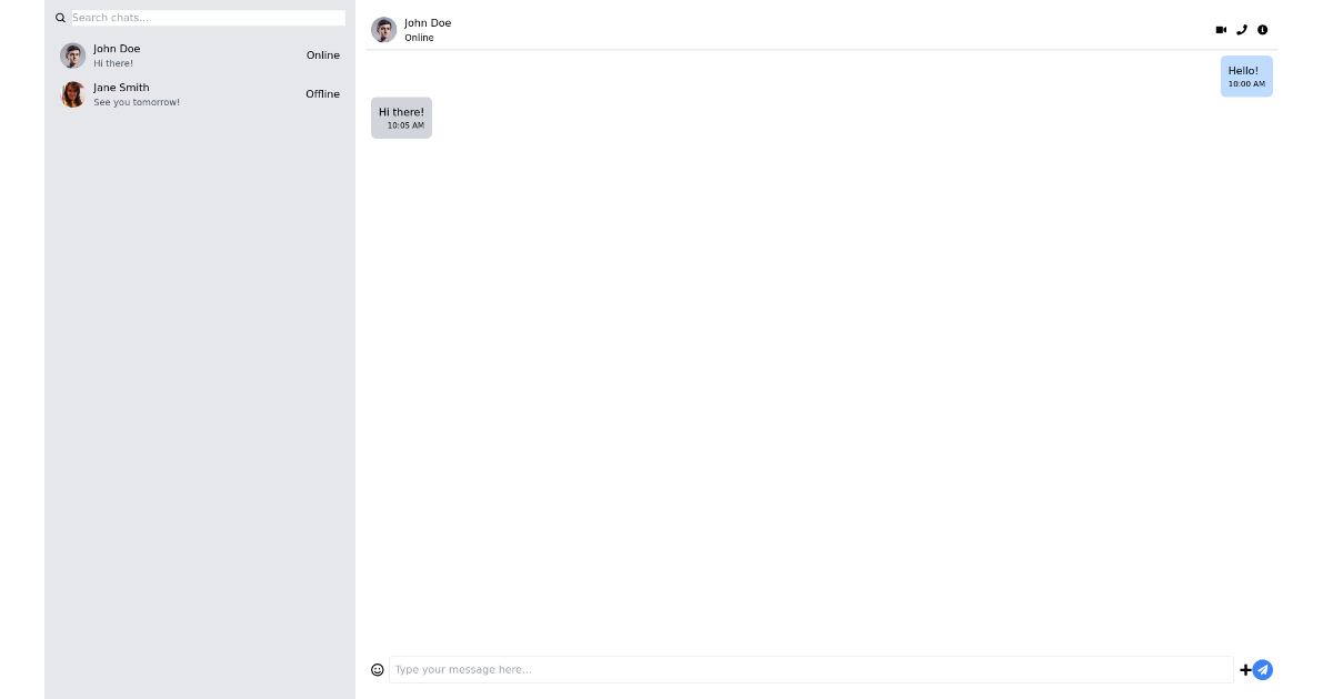 Chat U I Free React Tailwind Component
