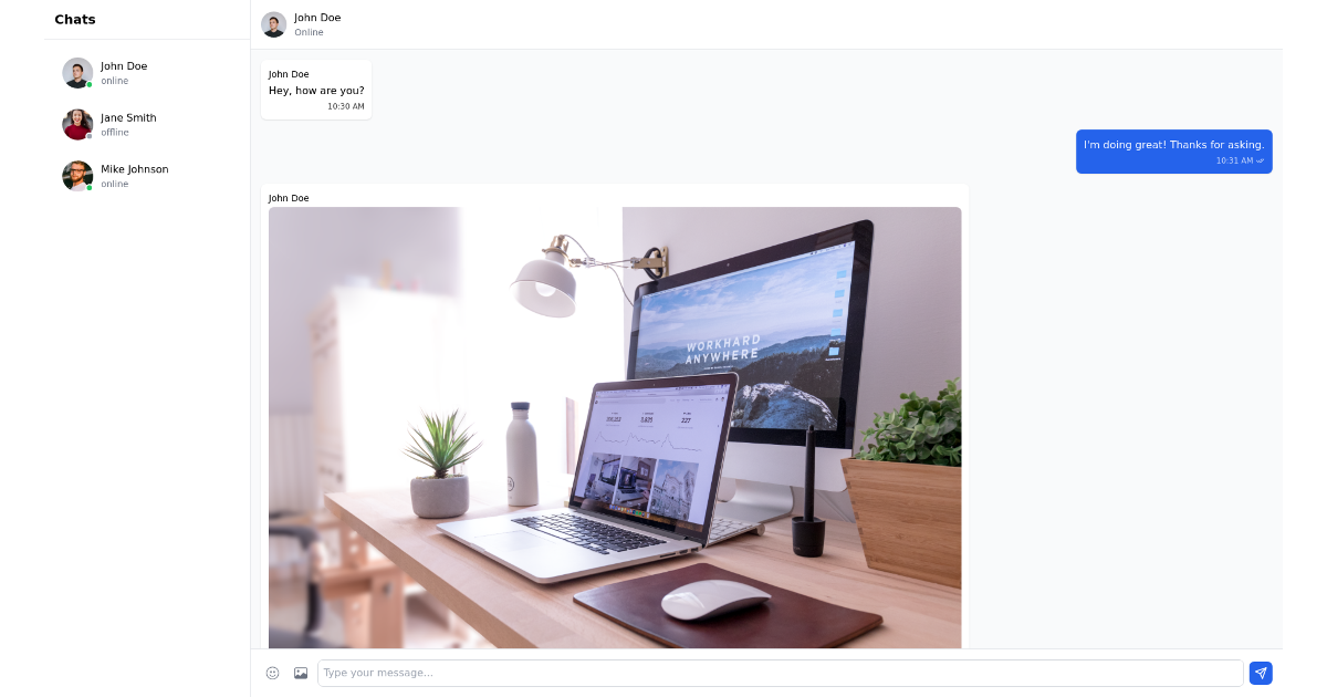 Chat App - Free React, Tailwind Component
