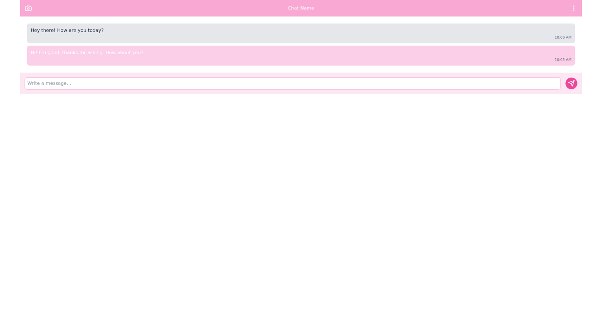 Chat Window Free React Tailwind Component