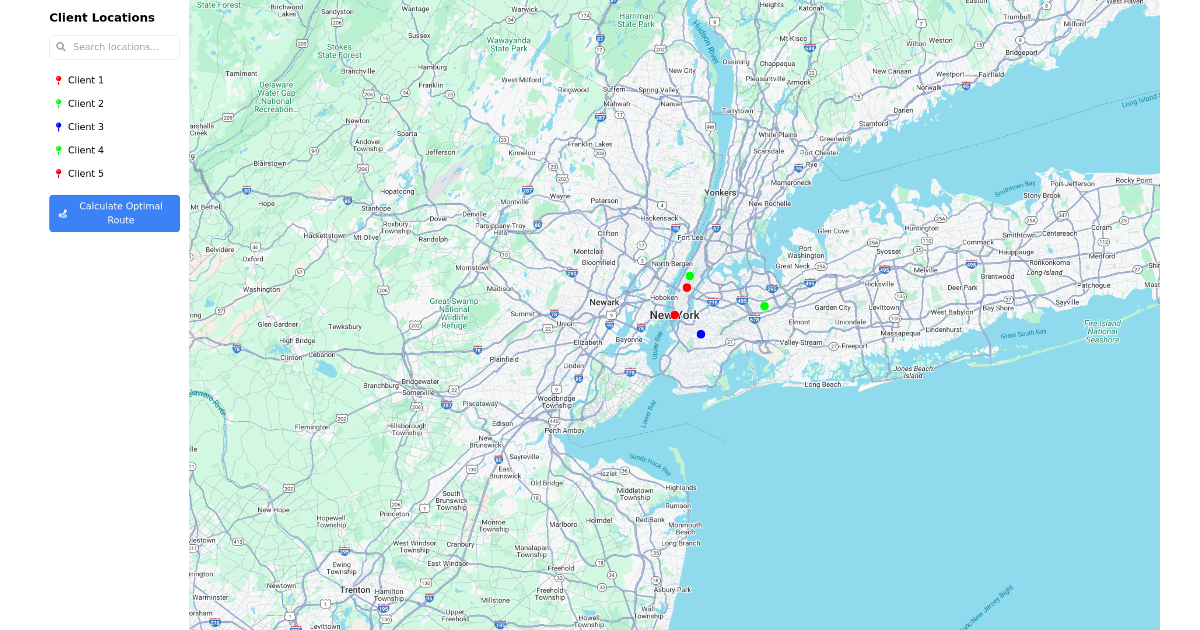 Map With Sidebar - Free React, Tailwind Component