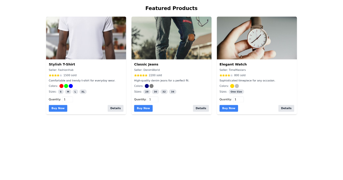 Product Card - Free React, Tailwind Component