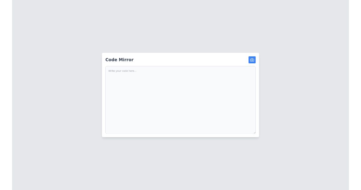 Code Mirror Screen - Free React, Tailwind Component