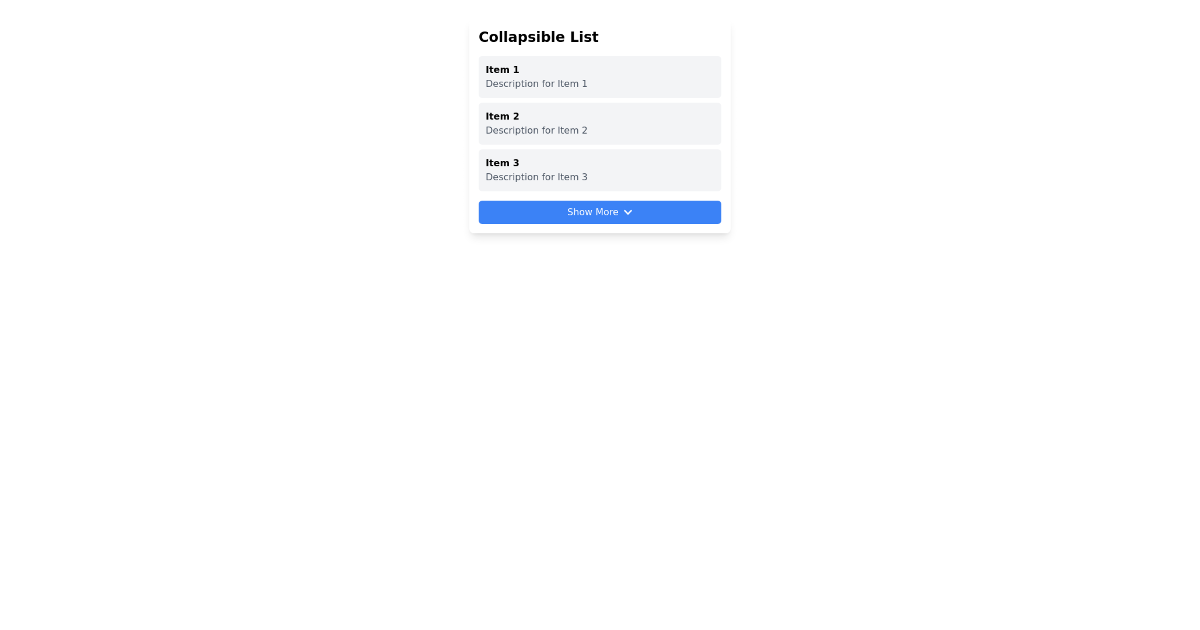 Collapsible List - Free React, Tailwind Component