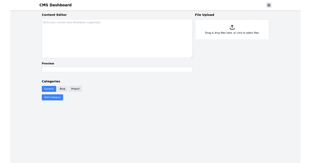 Content Management System - Free React, Tailwind Component