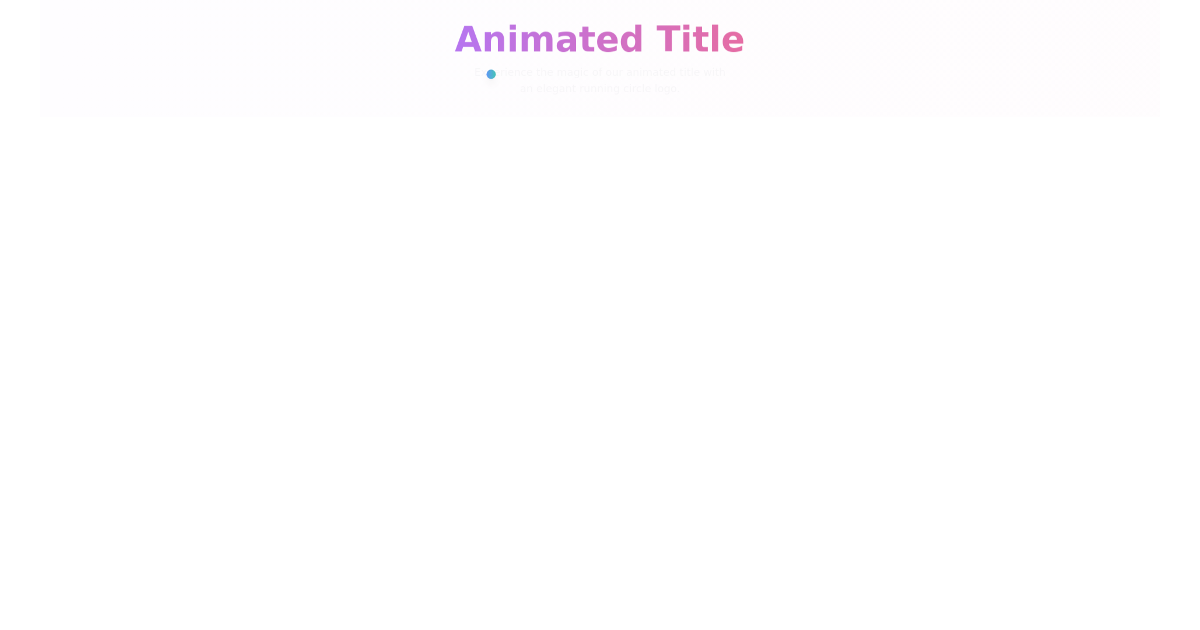 Animated Title - Free React, Tailwind Component