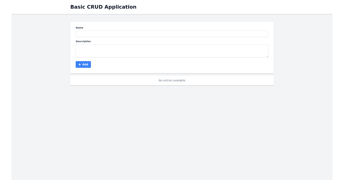 Crud App - Free React, Tailwind Component