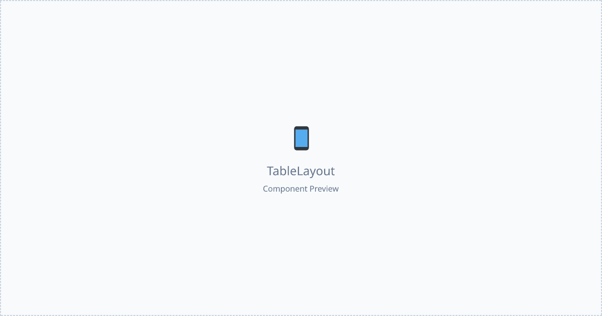 Table Layout - Free React, Tailwind Component