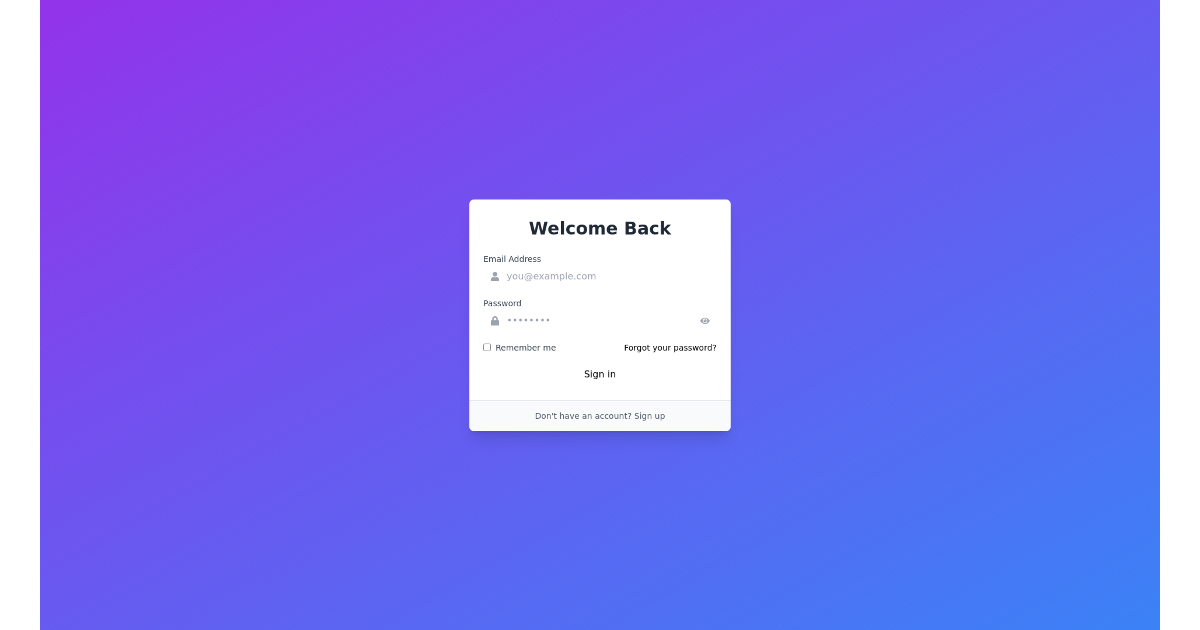 Login Page - Free React, Tailwind Component