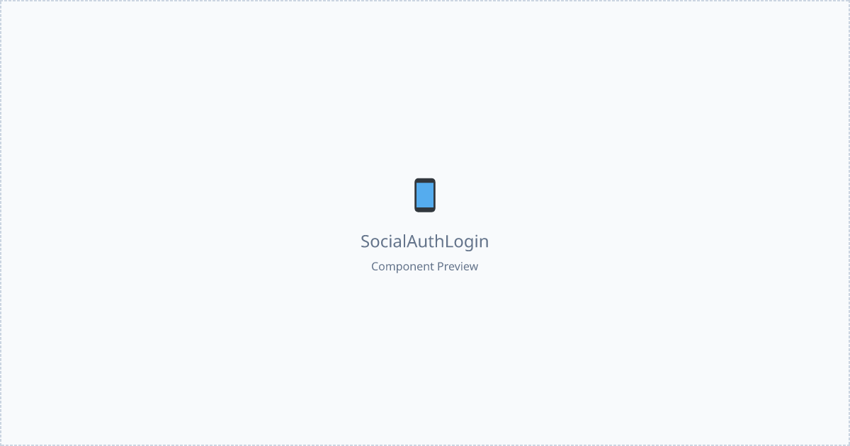 Social Auth Login - Free React, Tailwind Component