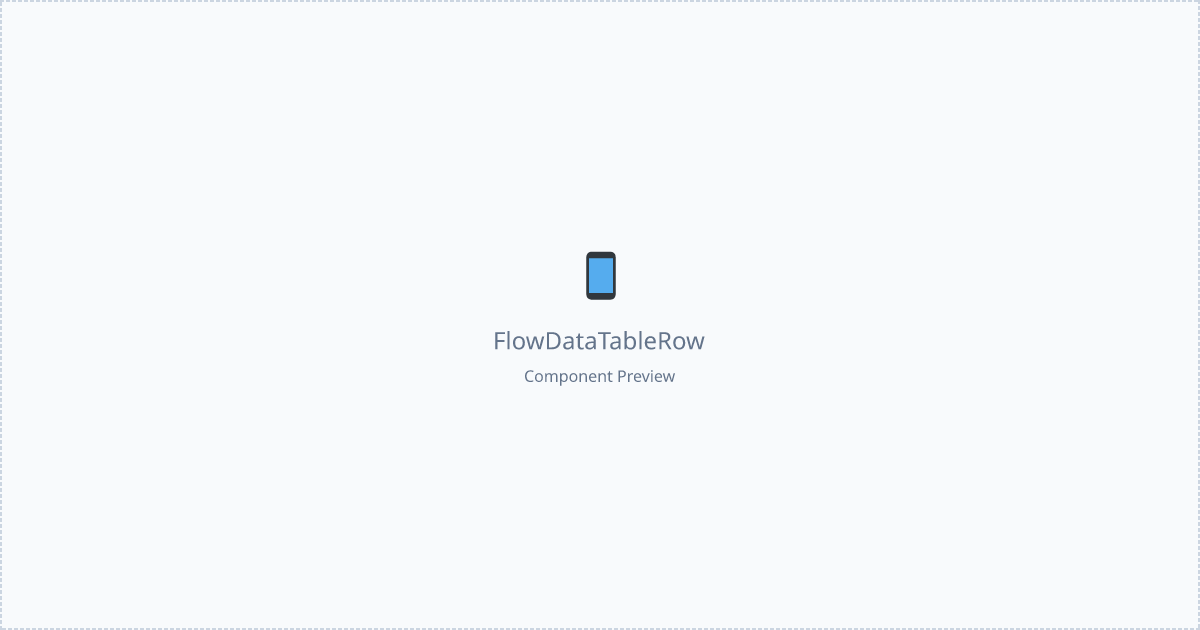 Flow Data Table Row - Free React, Tailwind Component