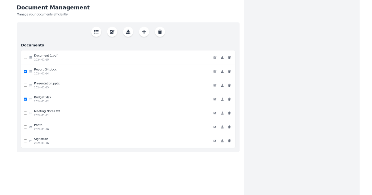 Left Side Interface - Free React, Tailwind Component