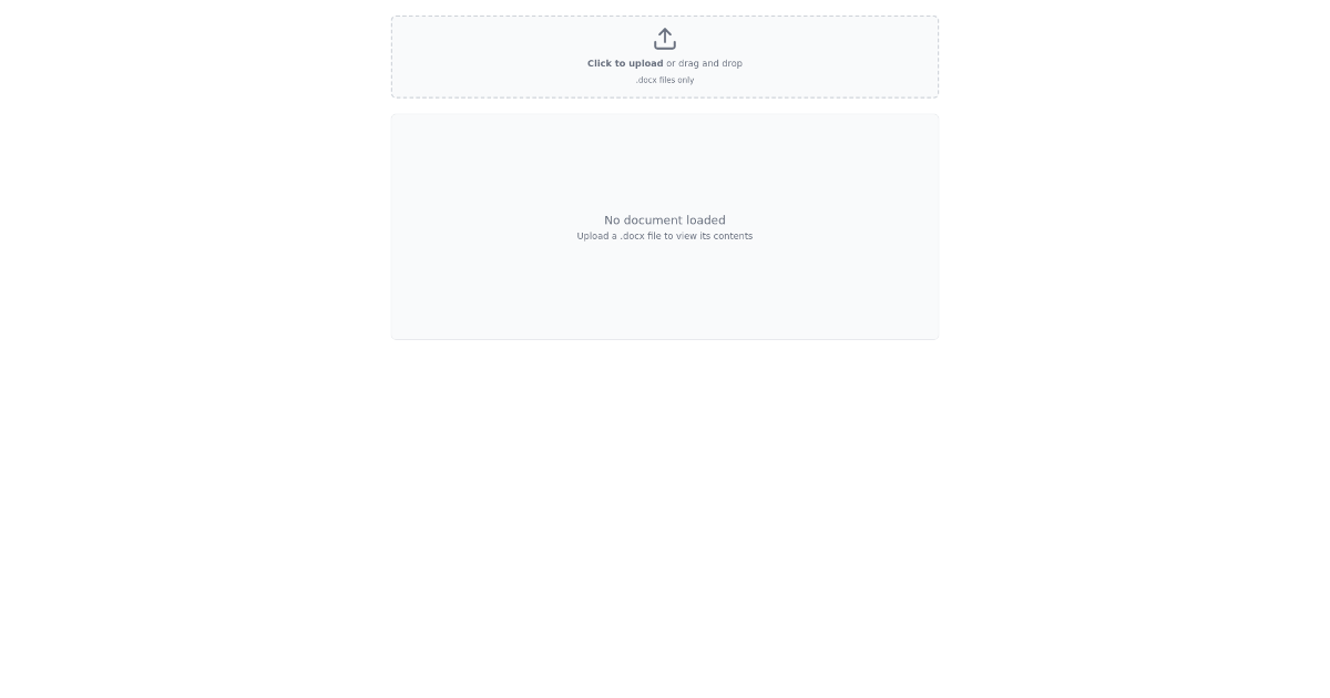 Docx Viewer - Free React, Tailwind Component