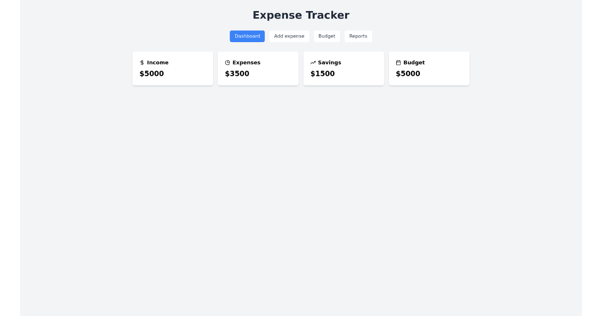 Expense Tracker App - Free React, Tailwind Component