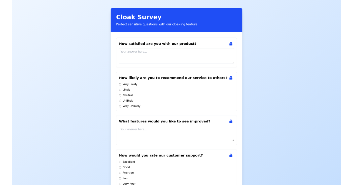 Survey Page - Free React, Tailwind Component