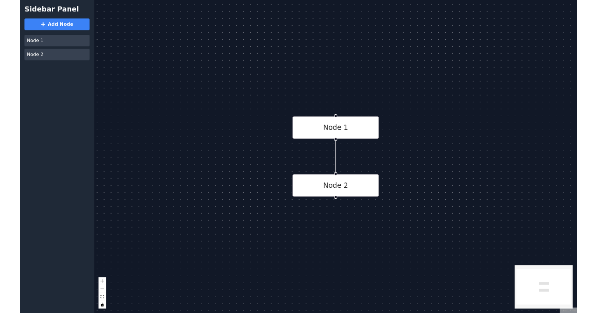 Interactive React Flow Drag-and-Drop with Tailwind