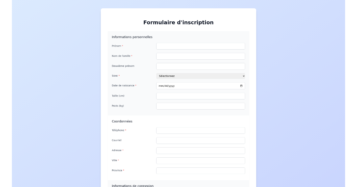 Registration Form - Free React, Tailwind Component