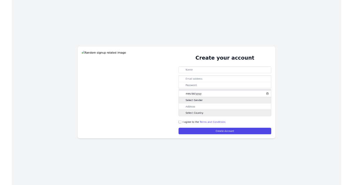Form Layout - Free React, Tailwind Component