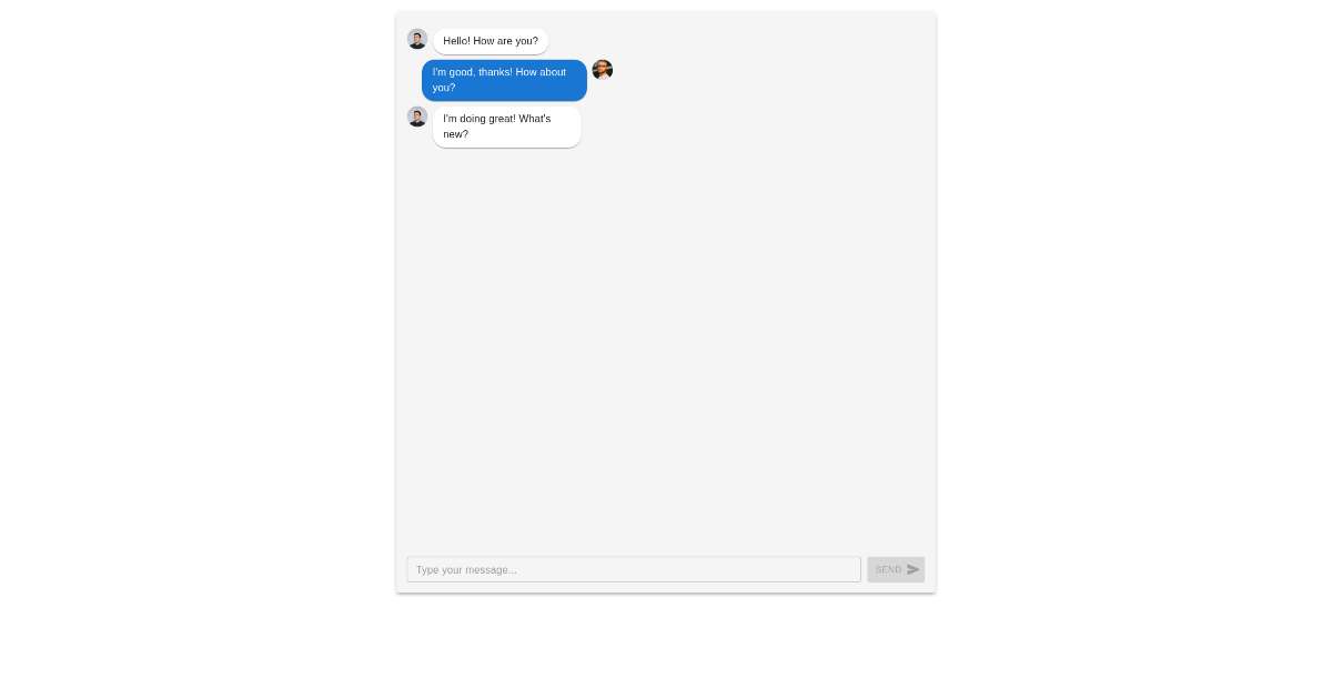 Chat Container - Free React, Mui Component