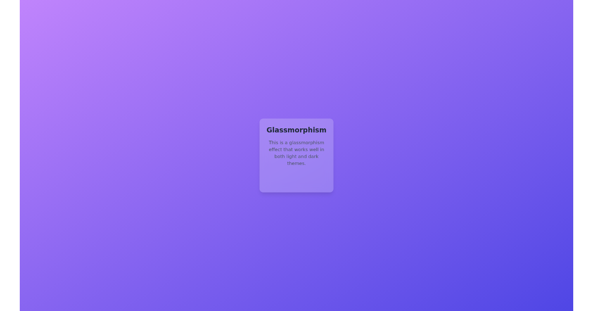 Glassmorphism Box - Free React, Tailwind Component