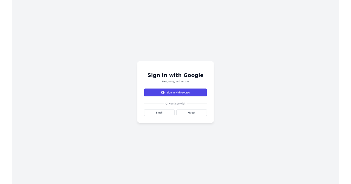 Google Auth - Free React, Tailwind Component